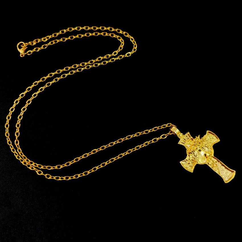 New Thorns Jesus Cross Necklace For Men – Pakistani Dresses
